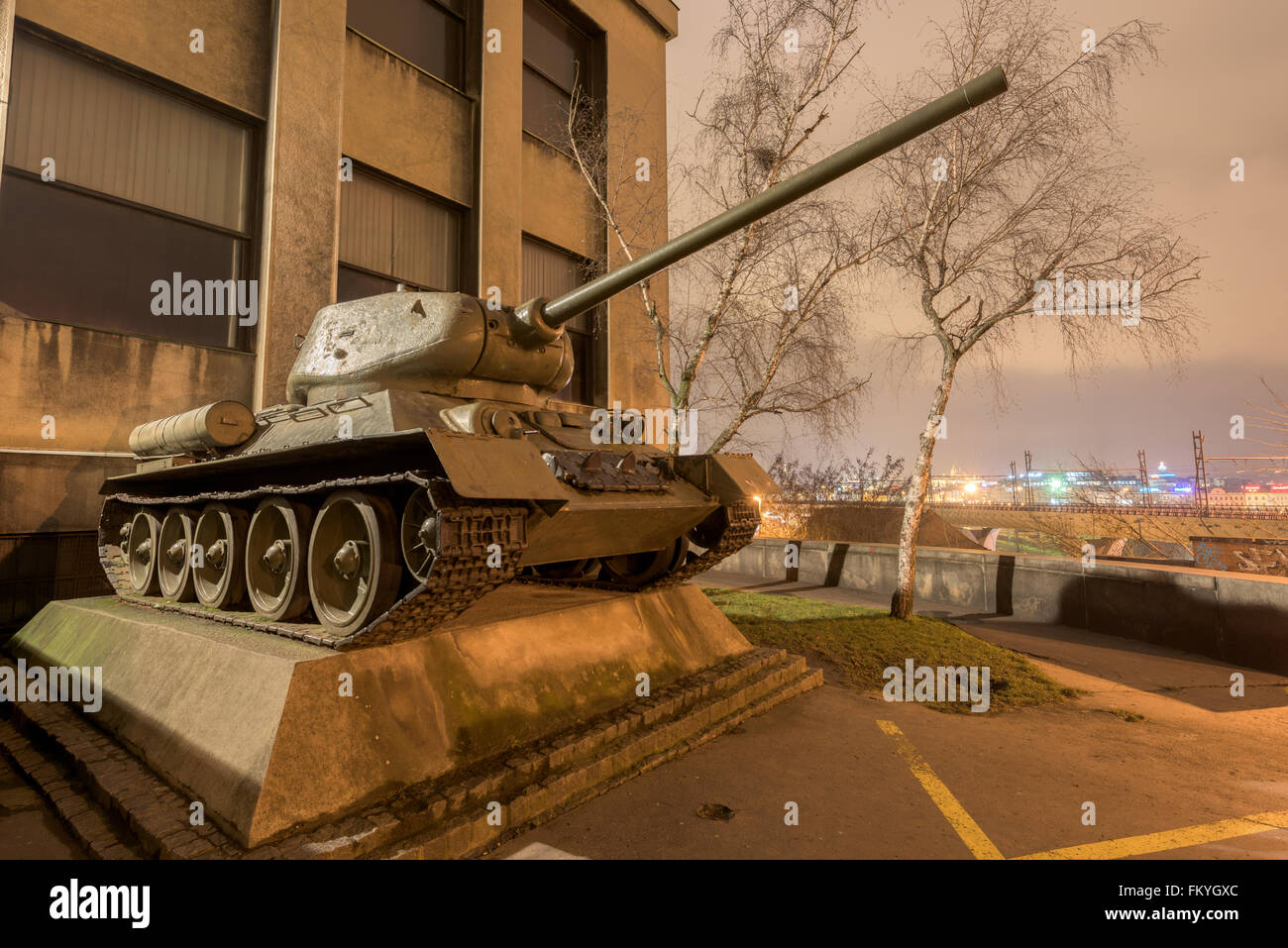 Tank in front of Museum of Czech Military History Stock Photo - Alamy