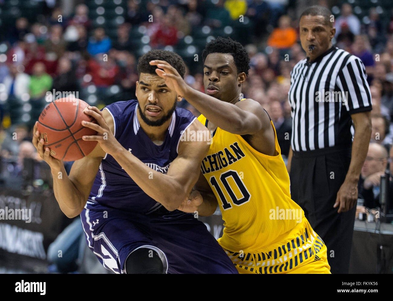 March 10, 2016 - Indianapolis, IN. U.S. - Northwestern Wildcats guard ...
