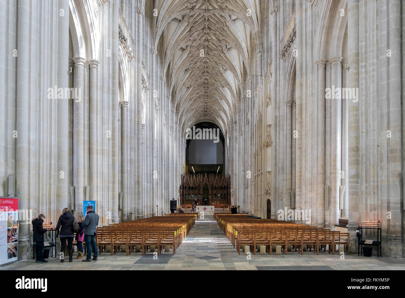Interior View of Winchester Cathedral Stock Photo - Alamy