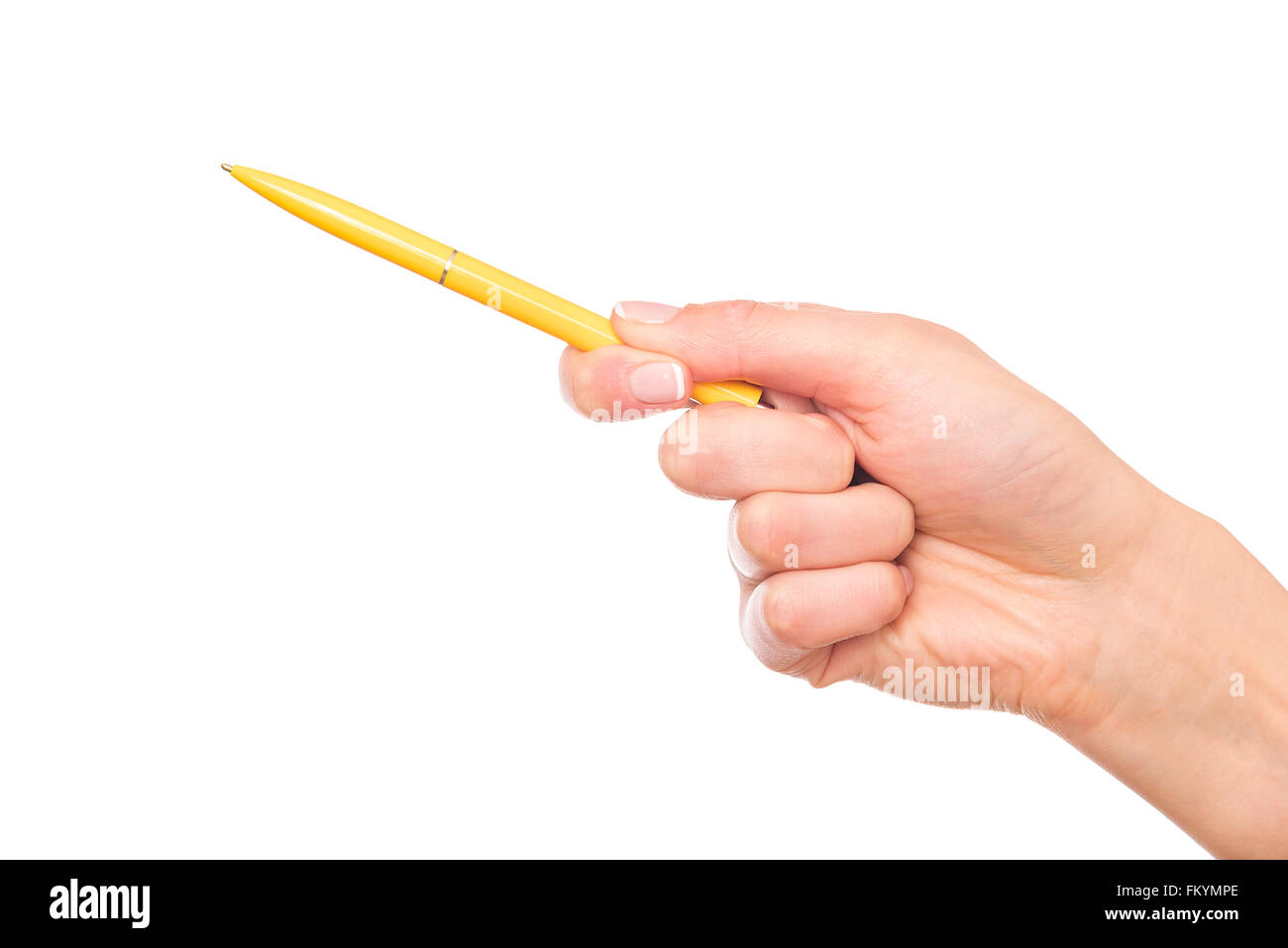 Woman holds hand pointing hi-res stock photography and images - Alamy