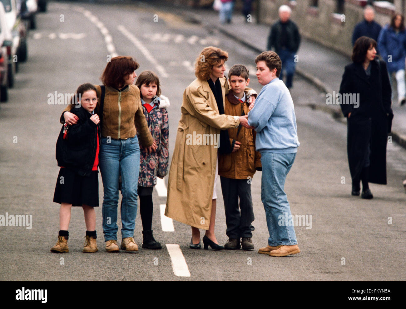 The scene outside dunblane primary school hi-res stock photography and ...