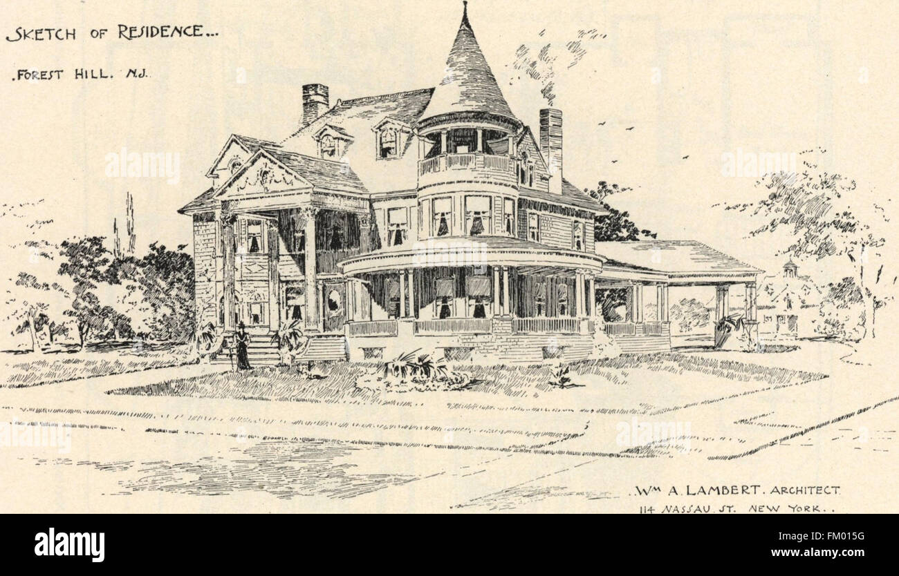 Lambert's suburban architecture (1894 Stock Photo - Alamy