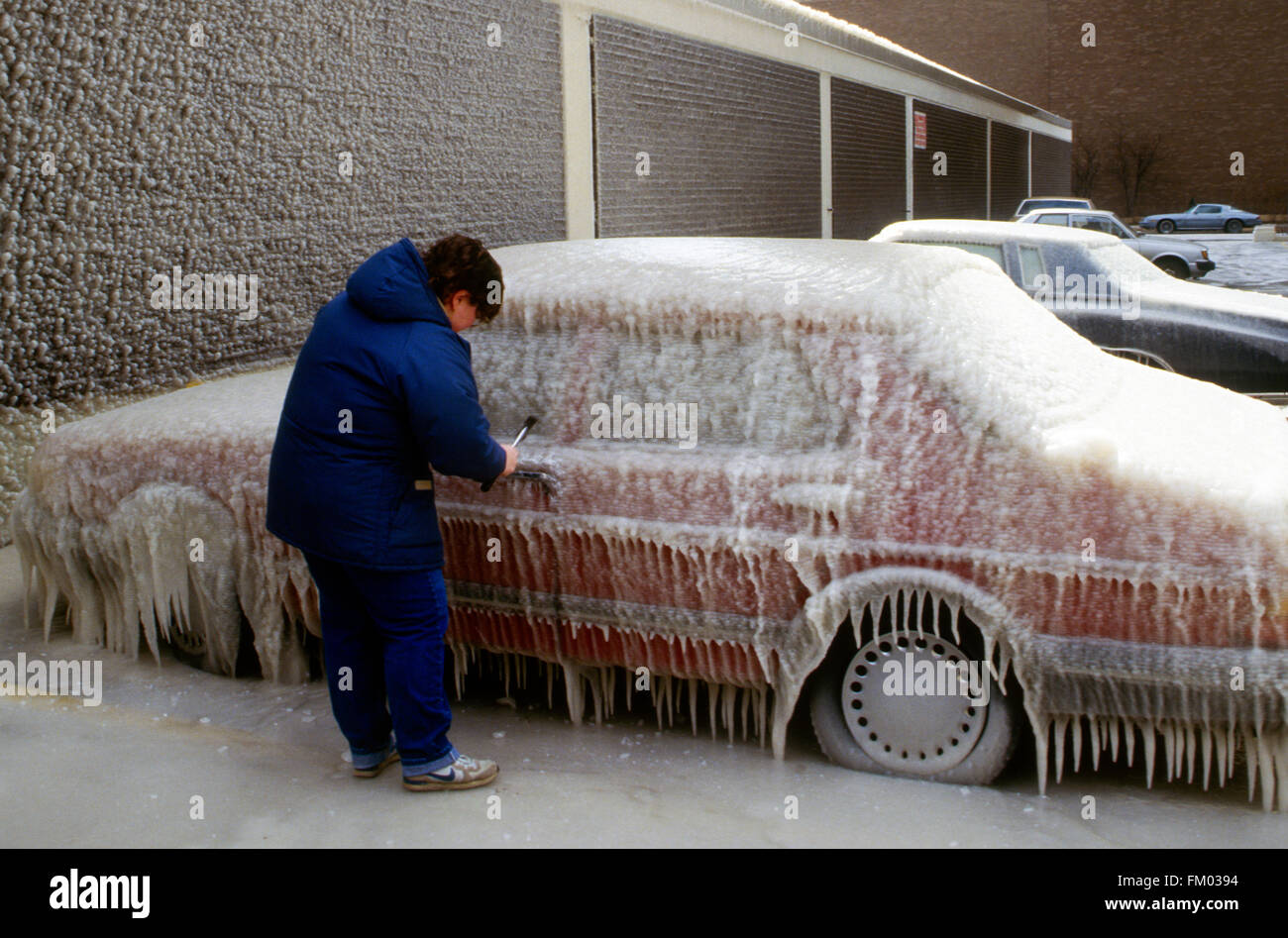 Chicago, Illinois, USA, 8th February, 1987 A powerful storm produced ...