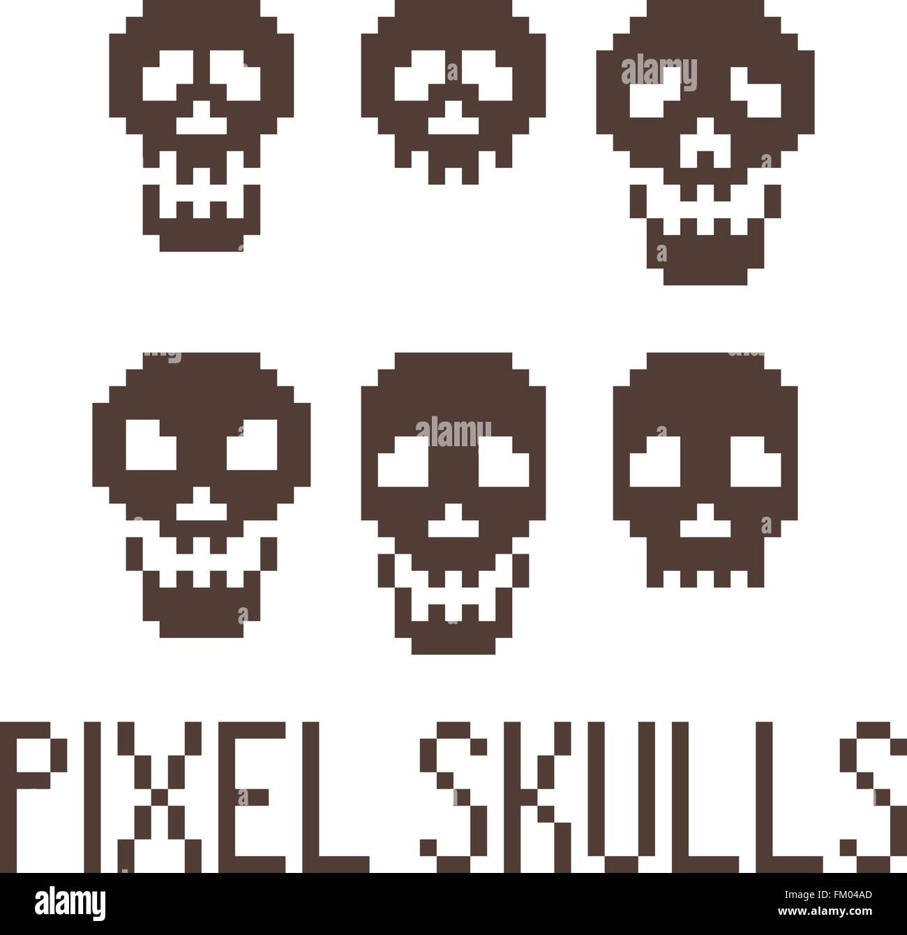 Pixel art skulls hi-res stock photography and images - Alamy