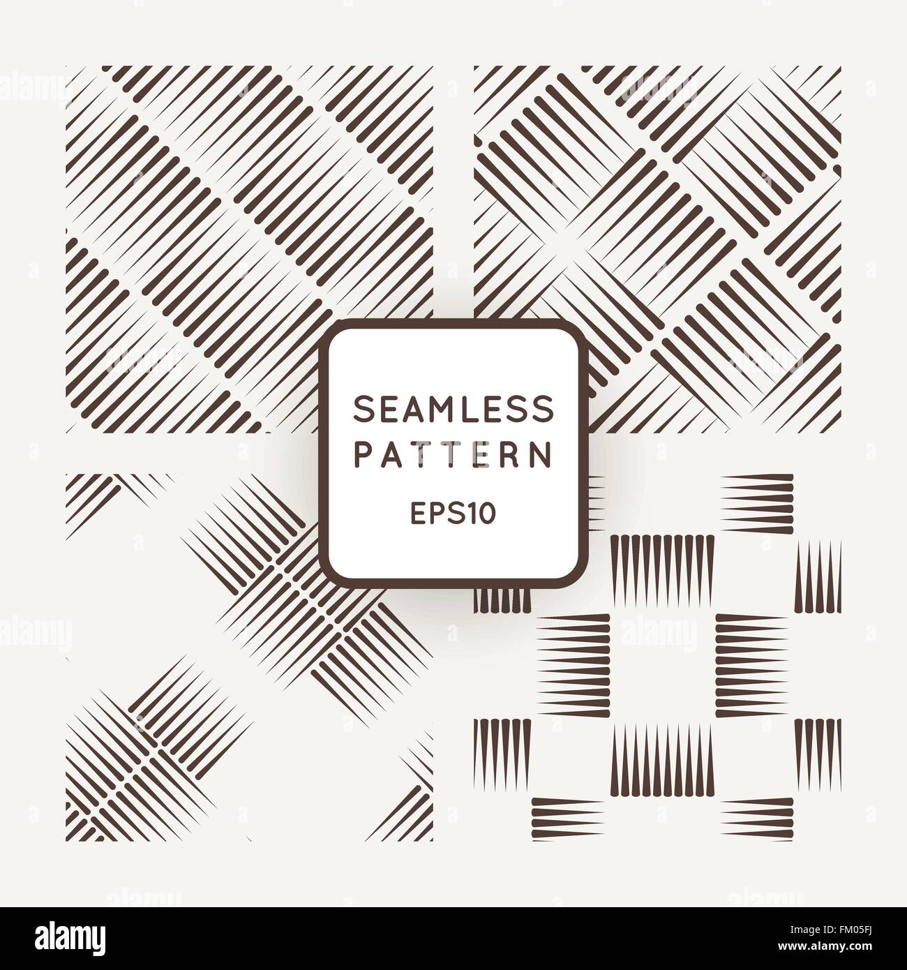 Vector set of seamless geometric patterns of lines in the style of ...