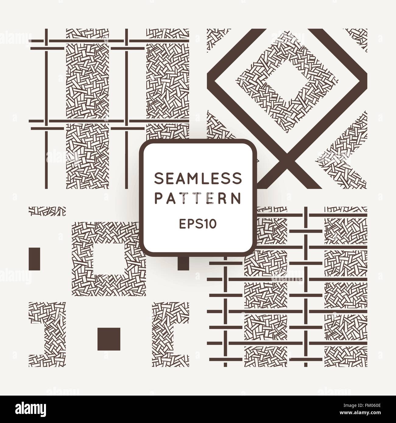 Set of vector seamless patterns of randomly intertwined ribbons Stock ...