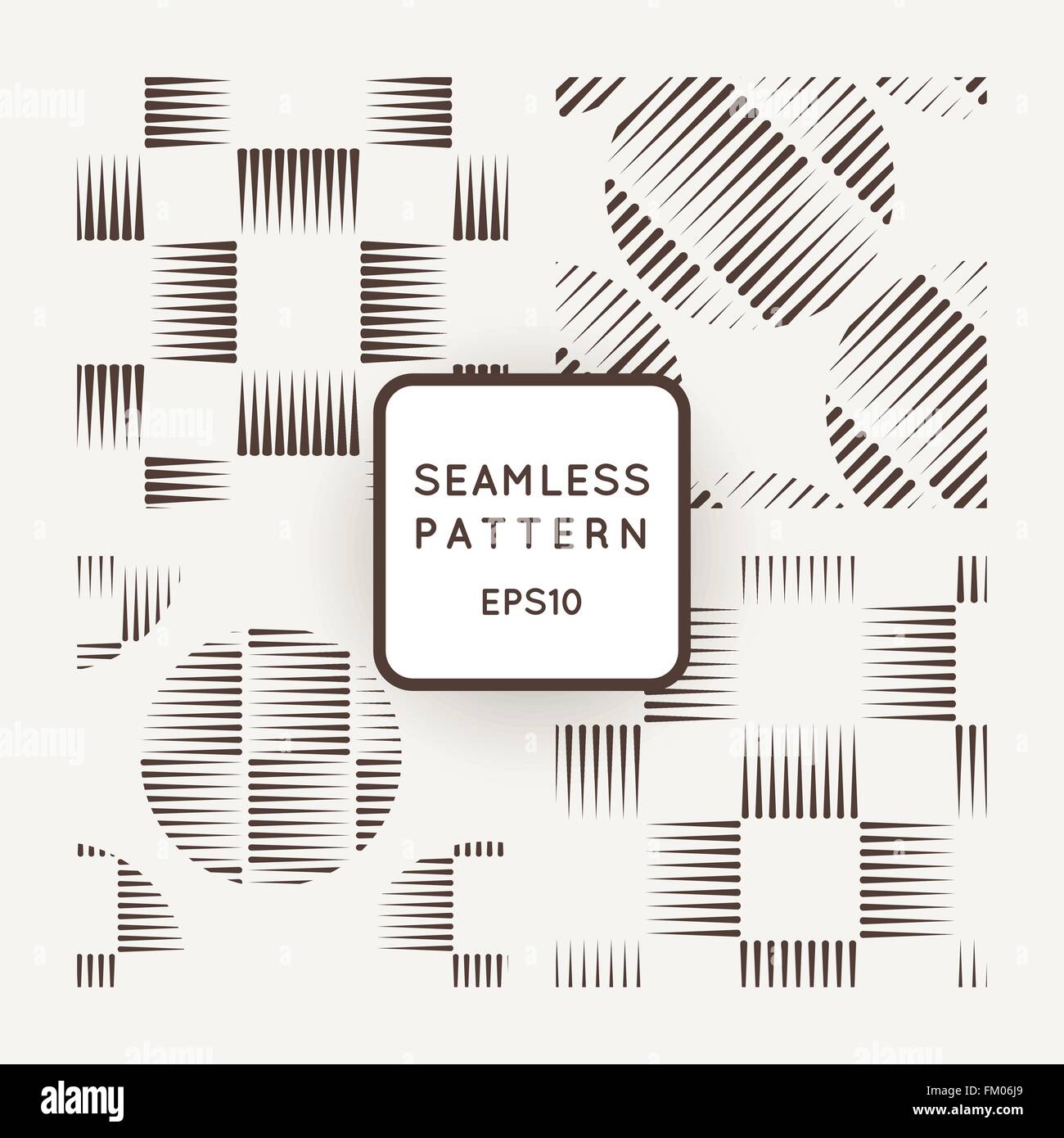 Vector set of seamless geometric patterns of lines in the style of ...