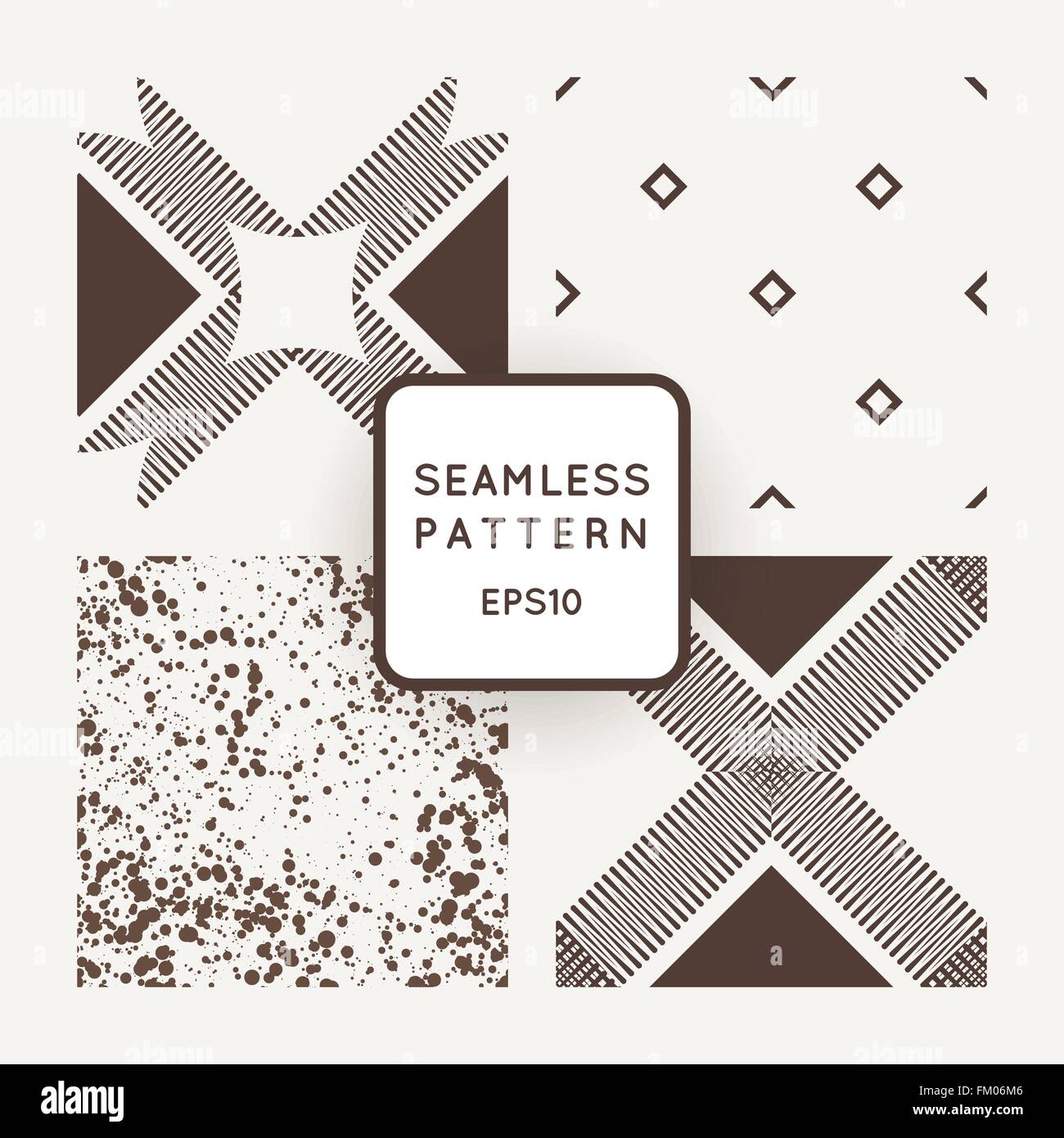 Vector set of seamless geometric patterns of lines in the style of ...