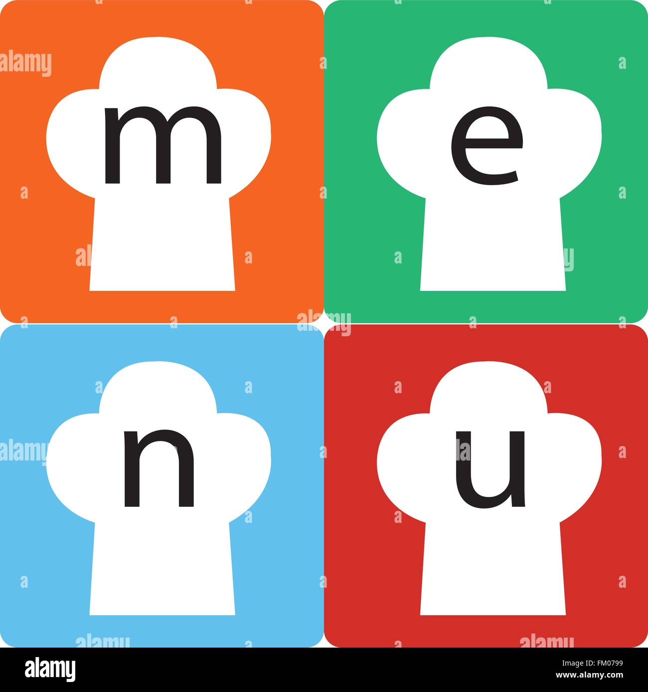 Isolated menu design on a colored background Stock Vector Image & Art ...