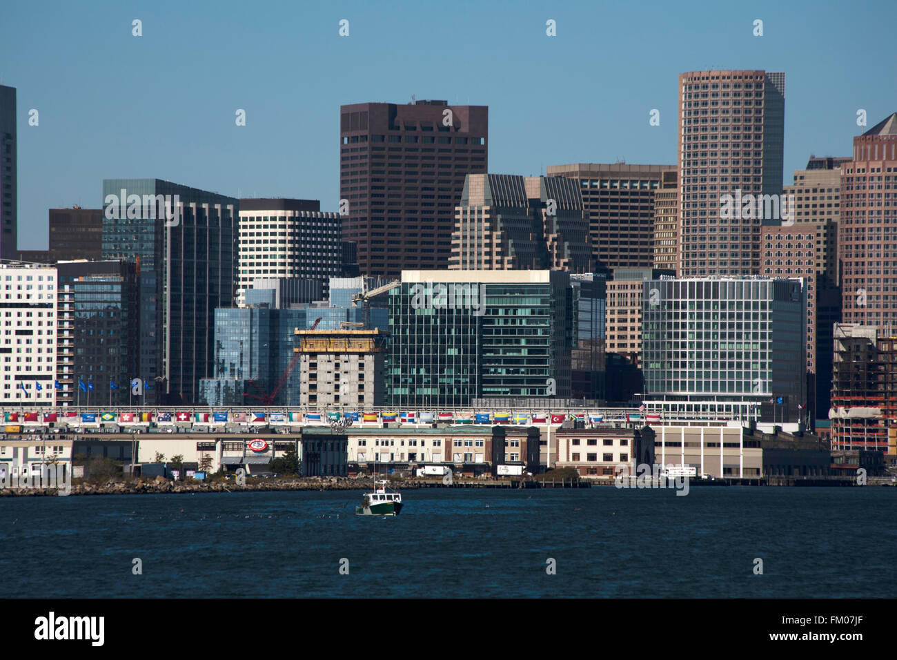 High Rise office buildings and The Custom House The Waterfront Boston ...