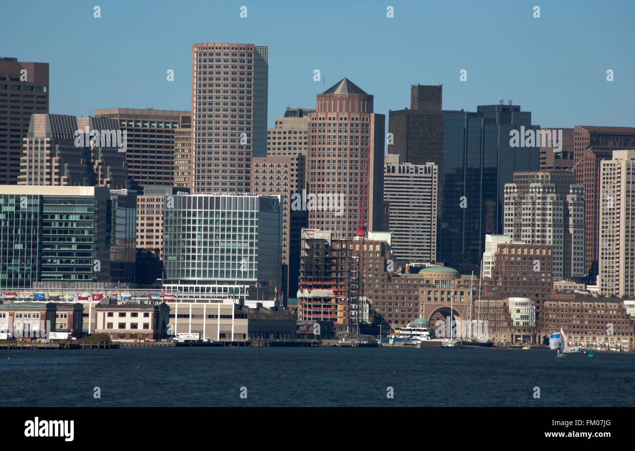 High Rise office buildings and The Custom House The Waterfront Boston ...