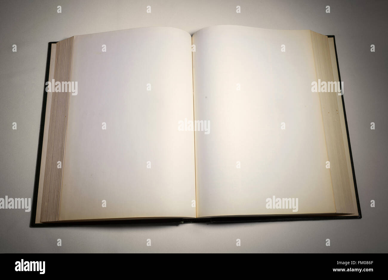 Old open blank book hi-res stock photography and images - Alamy