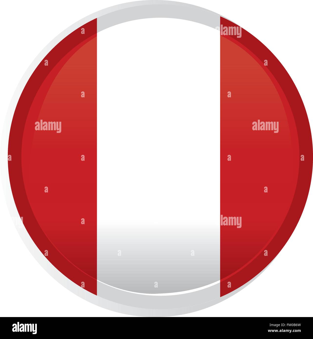 Isolated badge with the peruvian flag on a white background Stock ...