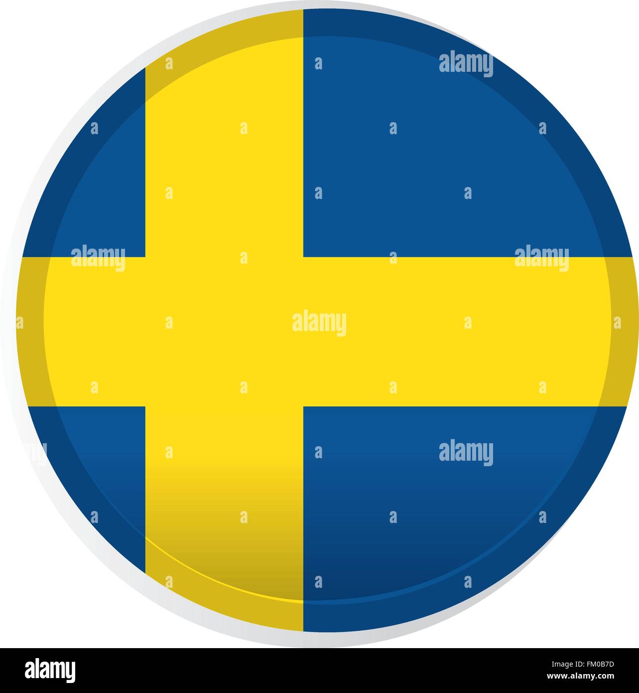 Isolated badge with the swedish flag on a white background Stock Vector ...