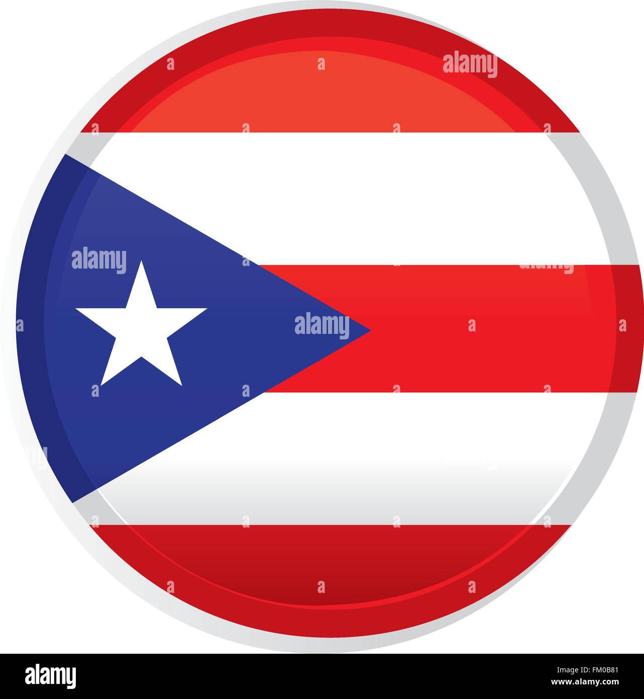 Isolated badge with the flag of puerto rico on a white background Stock ...
