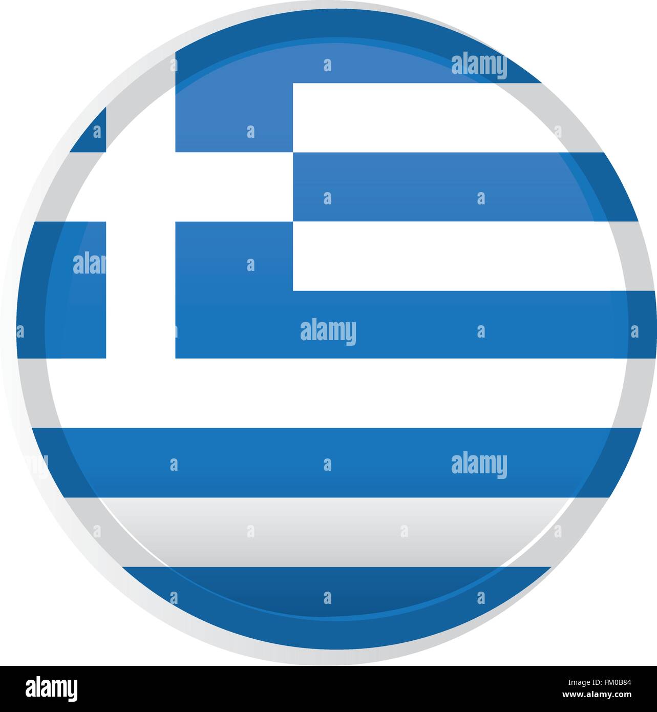 Isolated badge with the greek flag on a white background Stock Vector ...