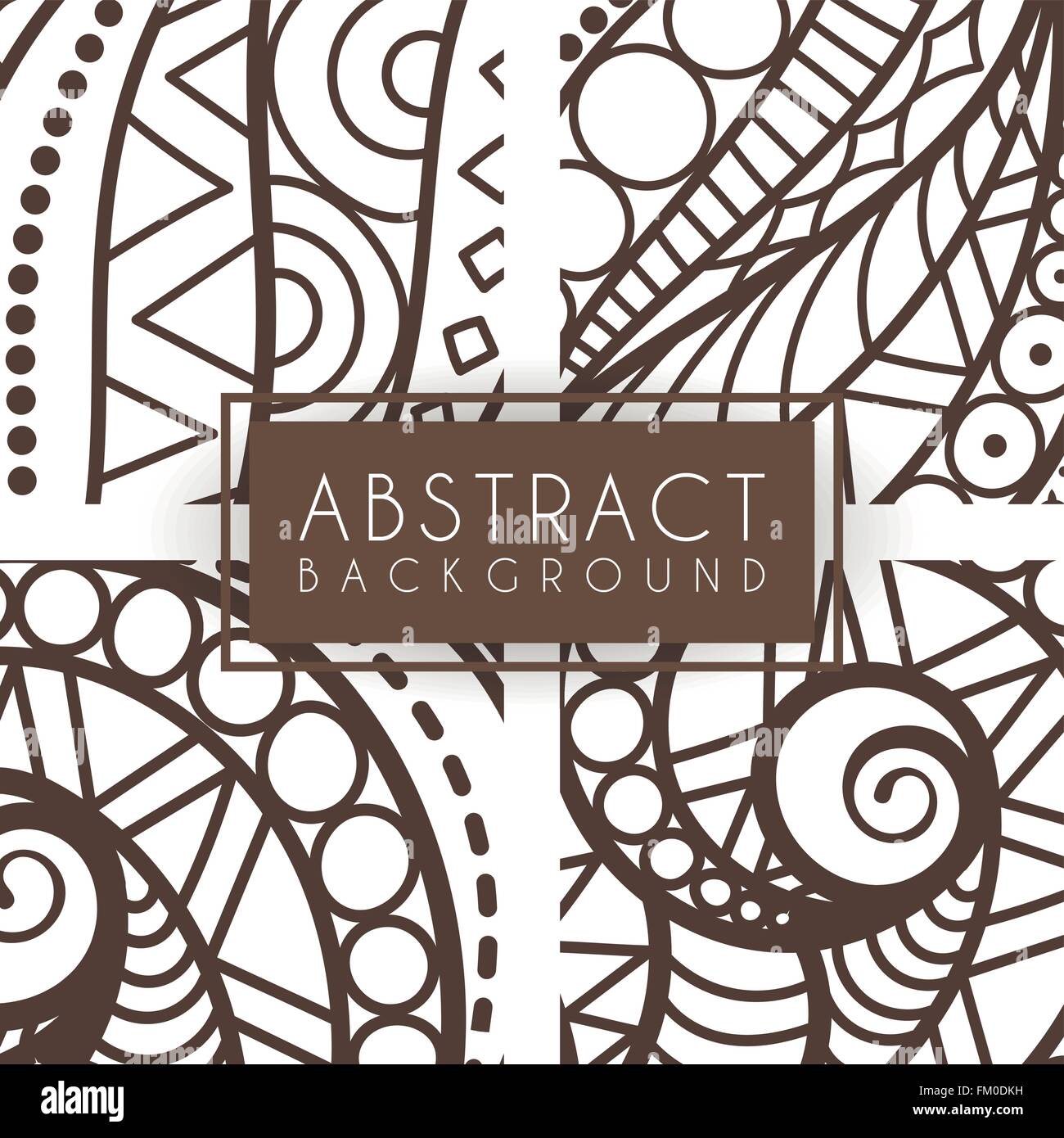 Set of four vector monochrome intricate patterns. Doodle. Zentangle ...