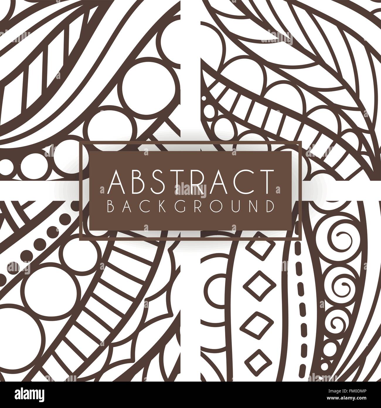 Set of four vector monochrome intricate patterns. Doodle. Zentangle ...