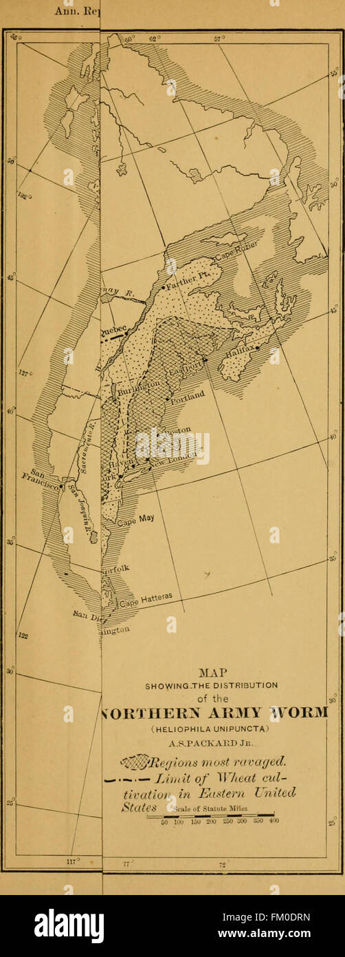 Rocky mountain locust map hi-res stock photography and images - Alamy