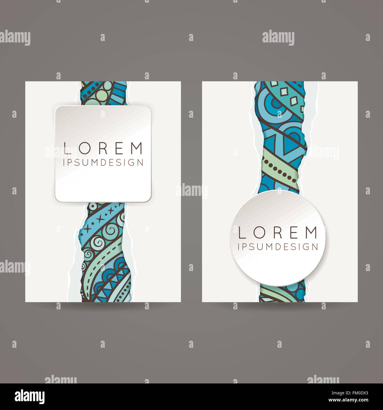 A set of two designs for brochures, leaflets, covers, leaflets, flyers ...