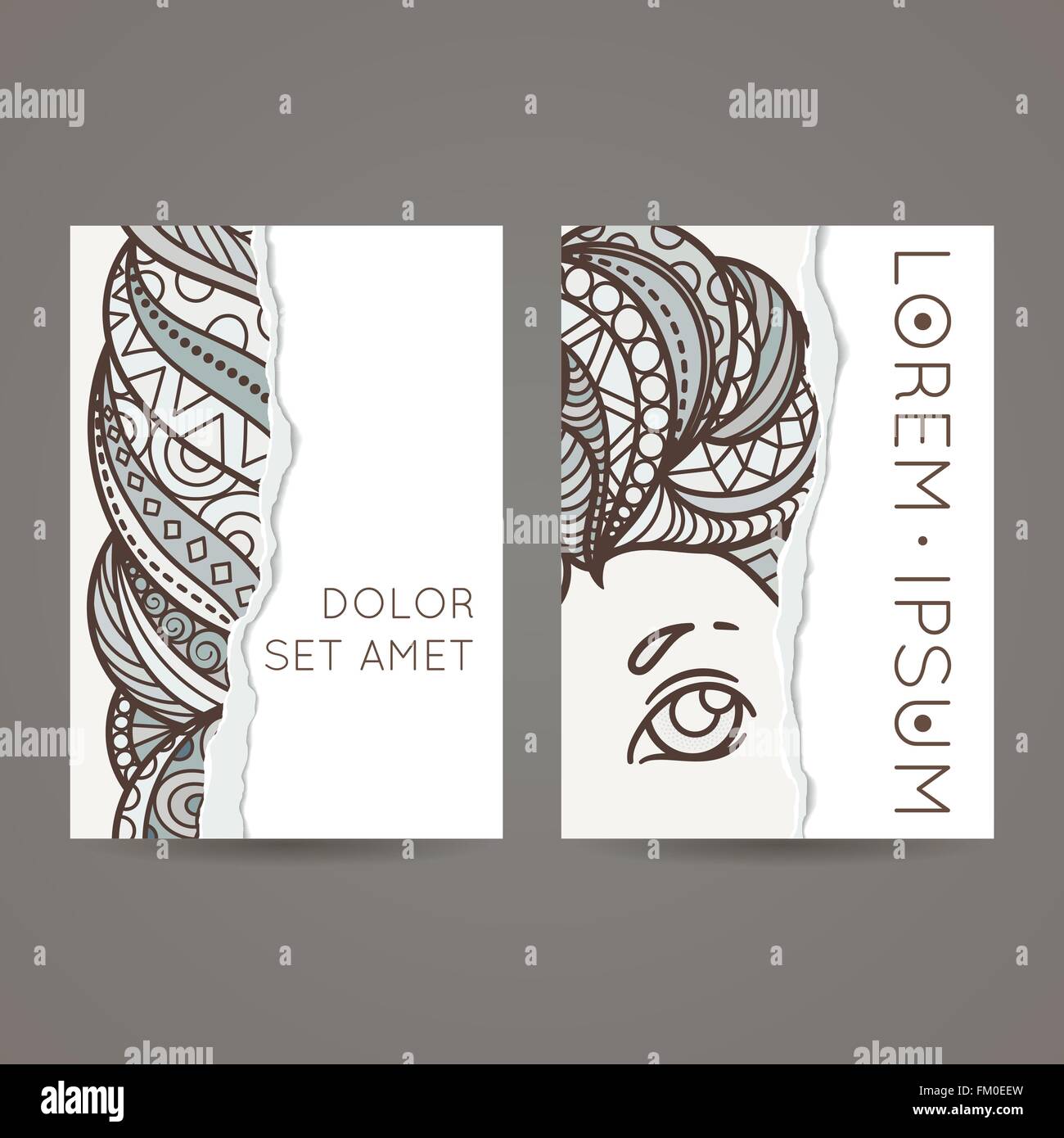 A set of two designs for brochures, leaflets, covers, leaflets, flyers ...