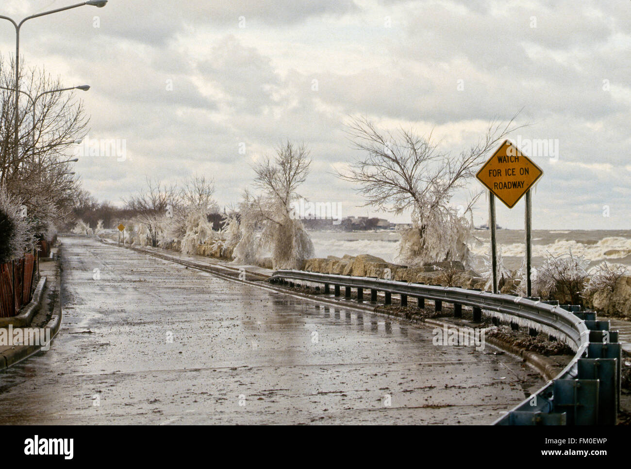 Chicago, Illinois, USA, 8th February, 1987 A powerful storm produced ...