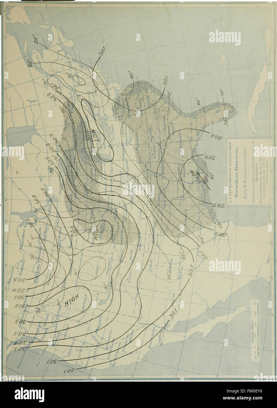 Weather forecast vintage map hi-res stock photography and images - Alamy