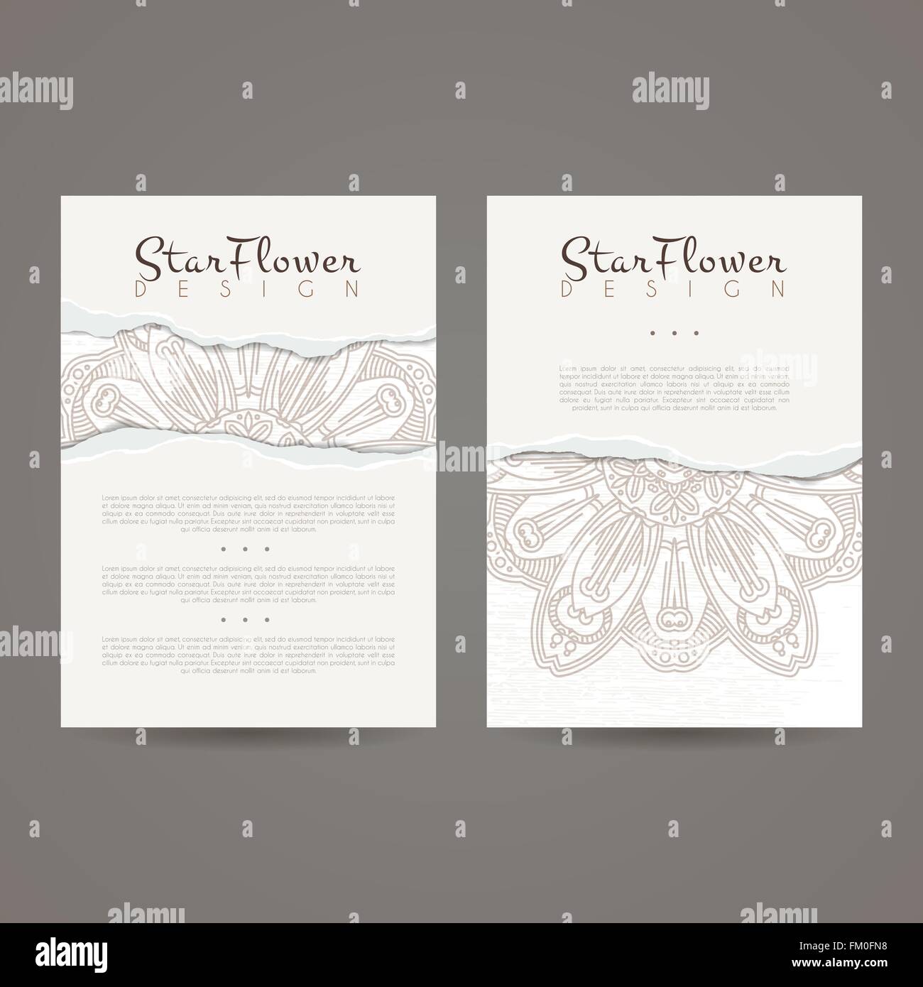 A set of two designs for brochures, leaflets, covers, leaflets, flyers ...