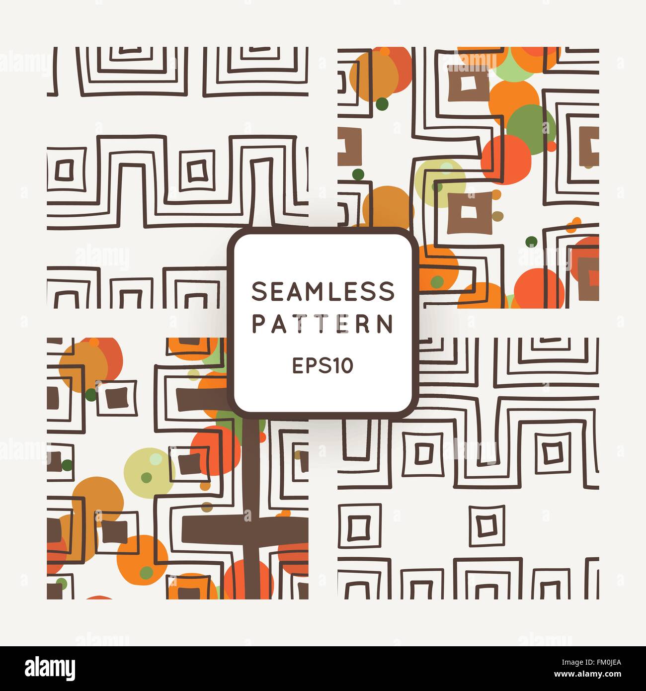 Vector set of seamless geometric patterns of crooked angular bands ...