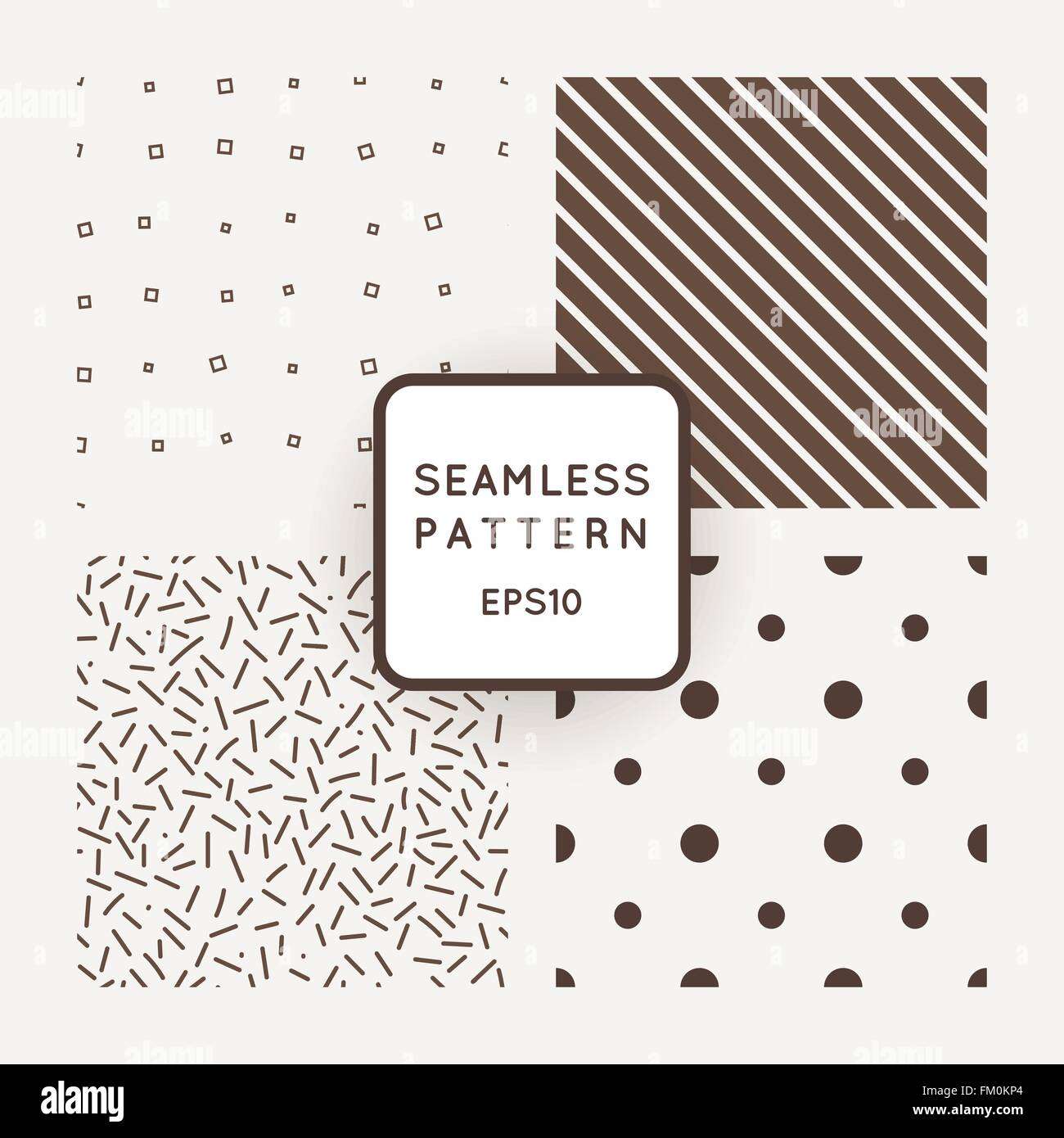 Set of vector seamless patterns of points, lines, diamonds and shavings ...