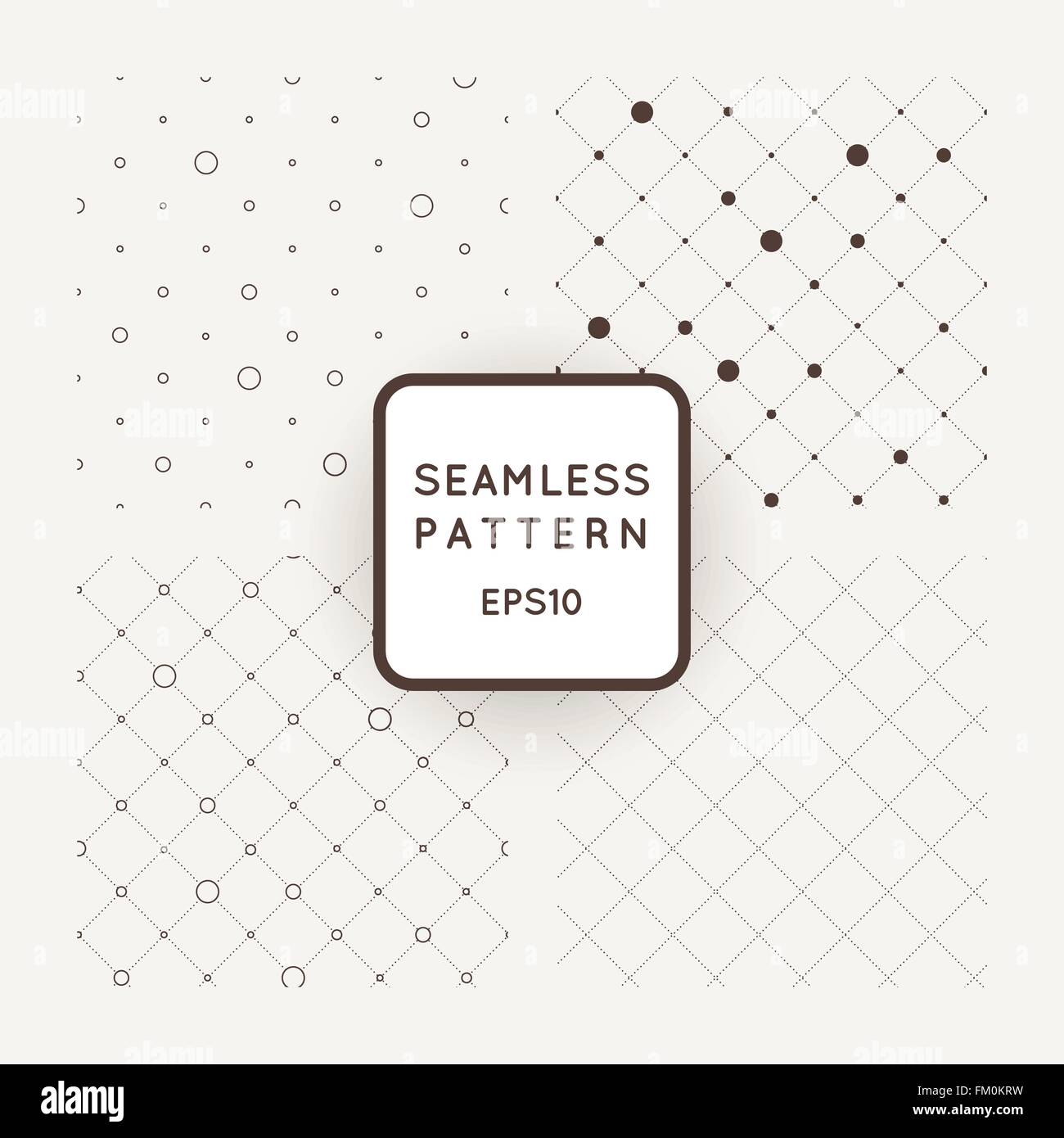 Set of vector seamless mesh-patterns, grids of dots Stock Vector Image ...