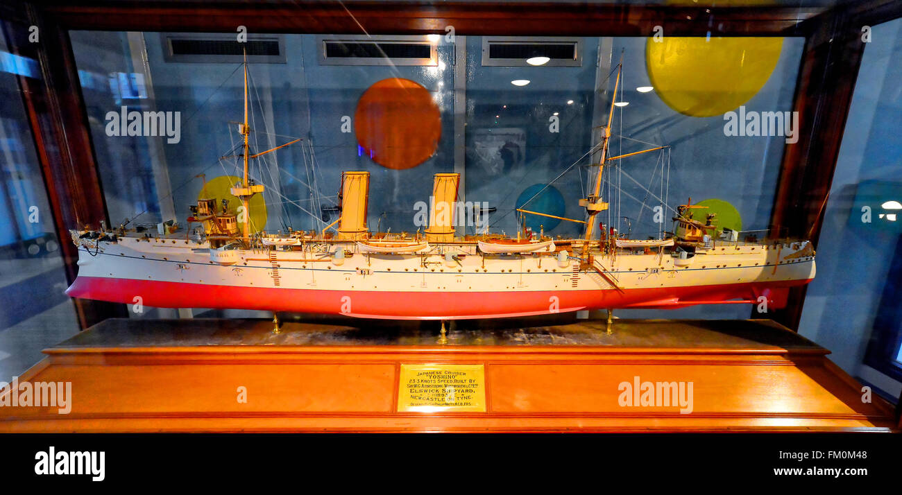 Japanese cruiser Yoshino built at Elswick shipyard Stock Photo - Alamy