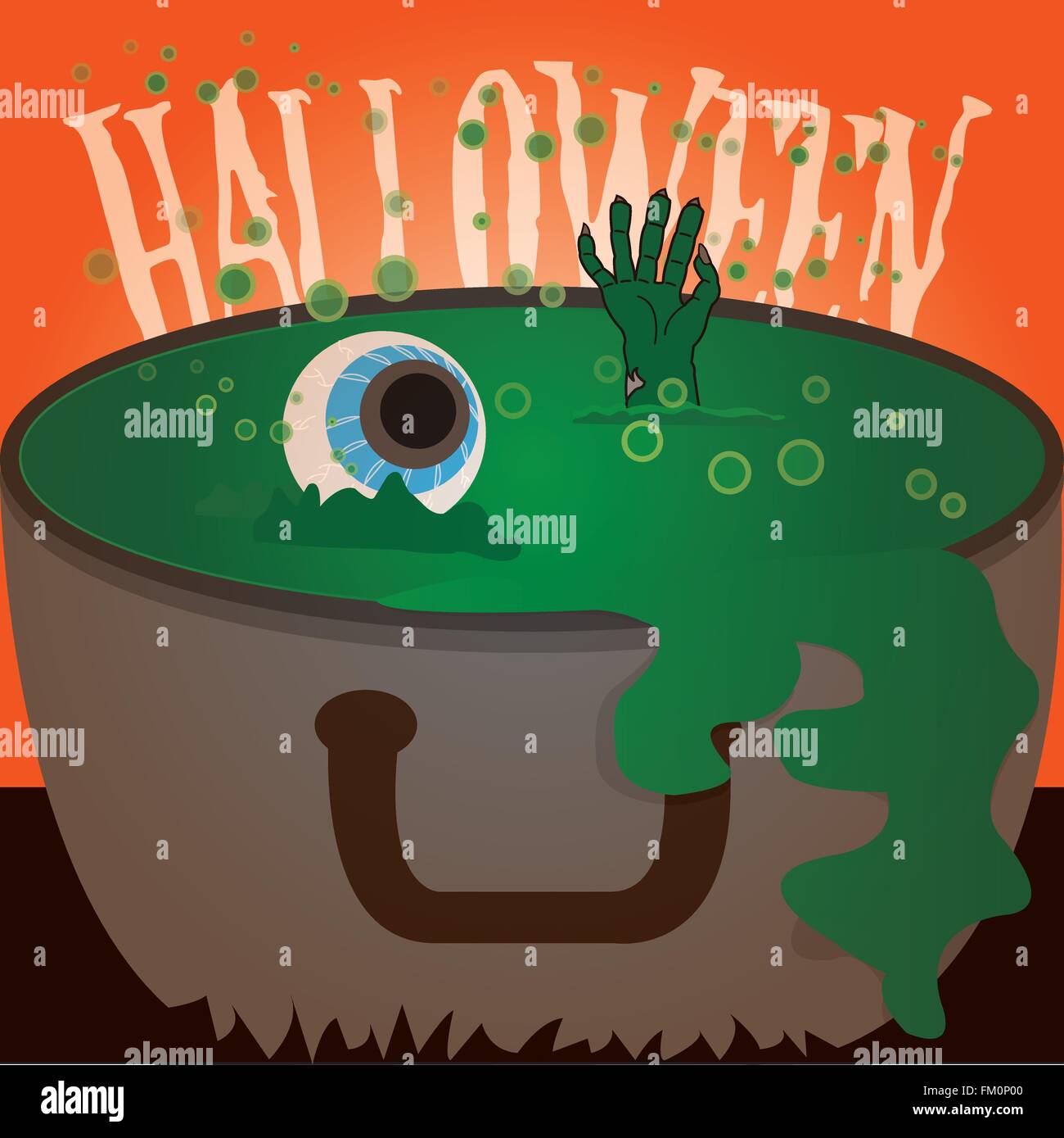 Colored background with traditional elements for halloween Stock Vector ...