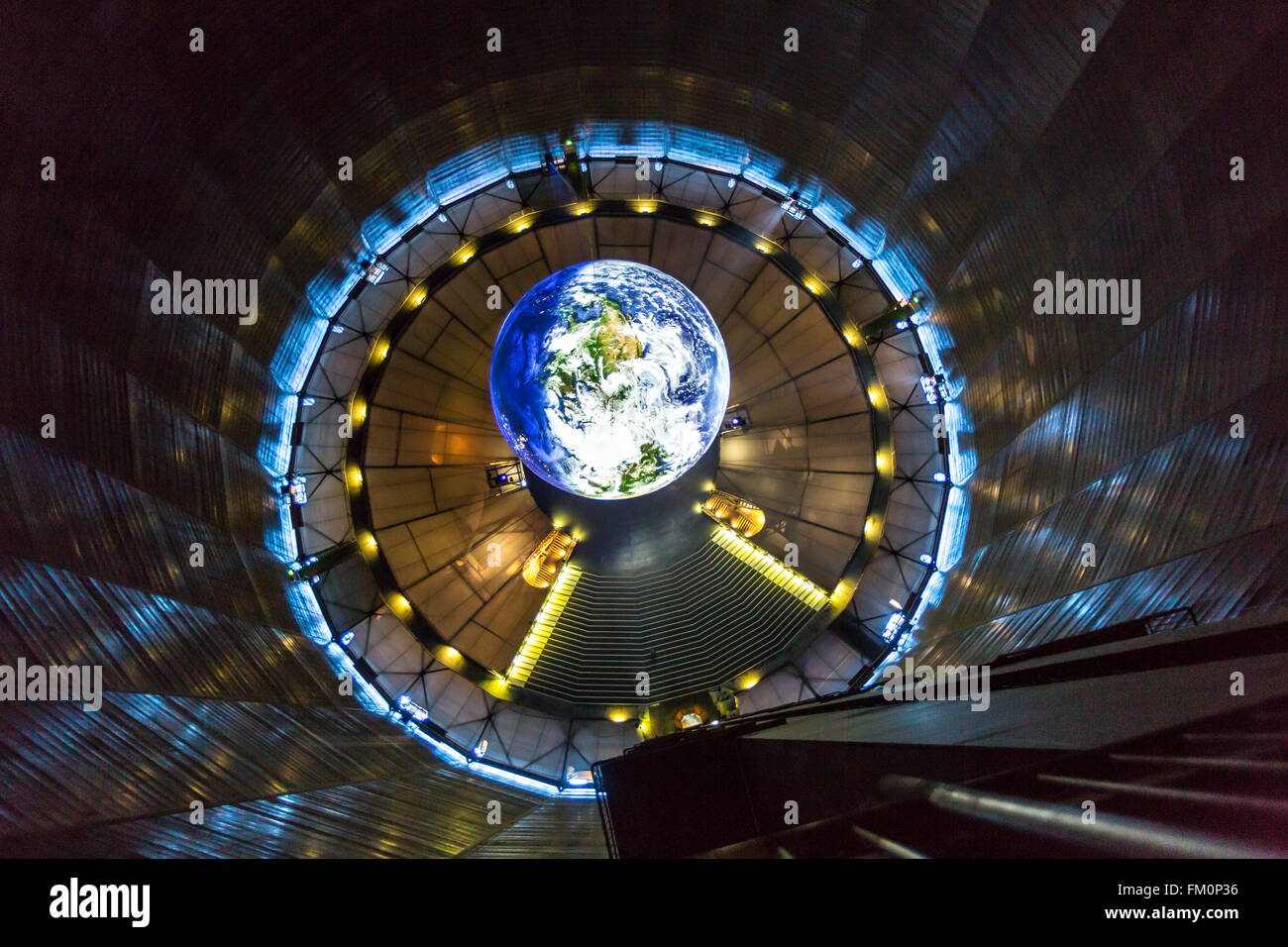 The Gasometer in Oberhausen, Germany, Europe's highest exhibition hall ...