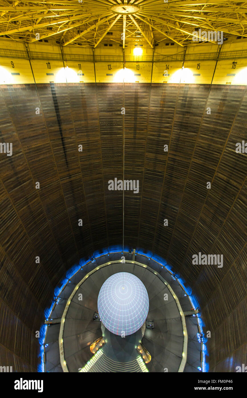 The Gasometer in Oberhausen, Germany, Europe's highest exhibition hall ...
