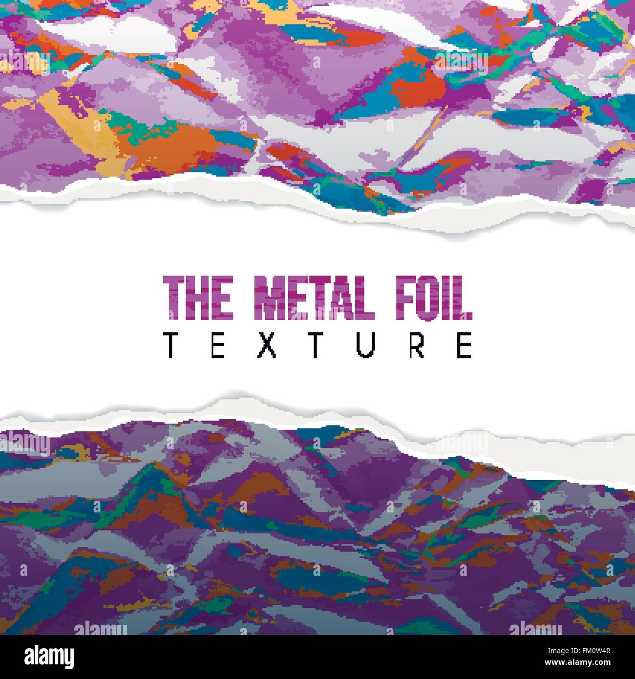 Vector background of crumpled torn paper with floral circular pattern ...