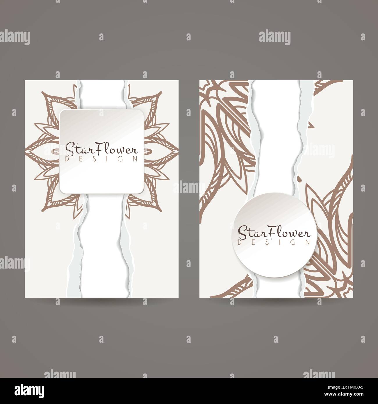 A set of two designs for brochures, leaflets, covers, leaflets, flyers ...