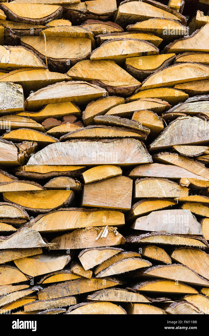 wood ready to be burned Stock Photo - Alamy