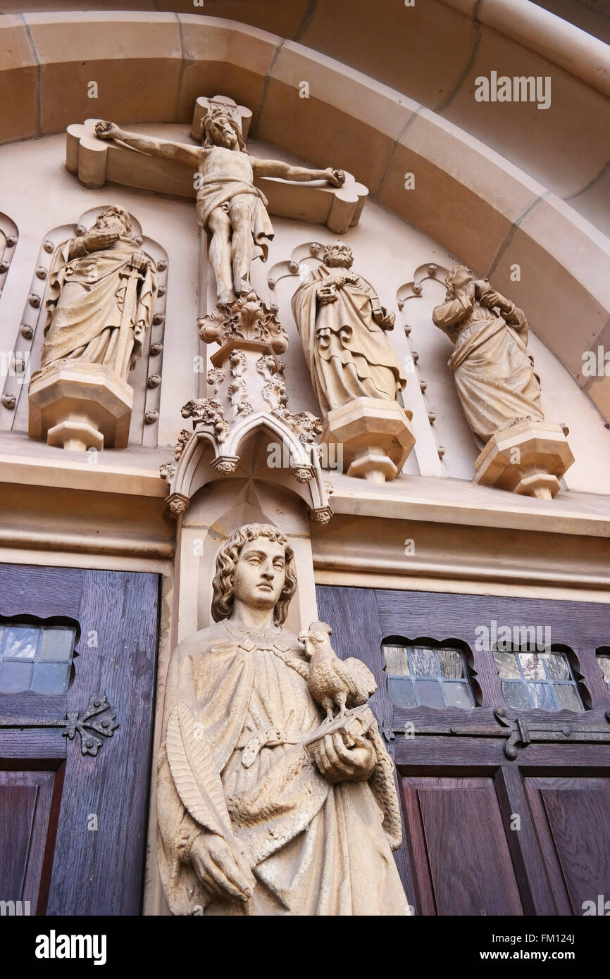 Statues at the Church of Meppen, Germany Stock Photo - Alamy