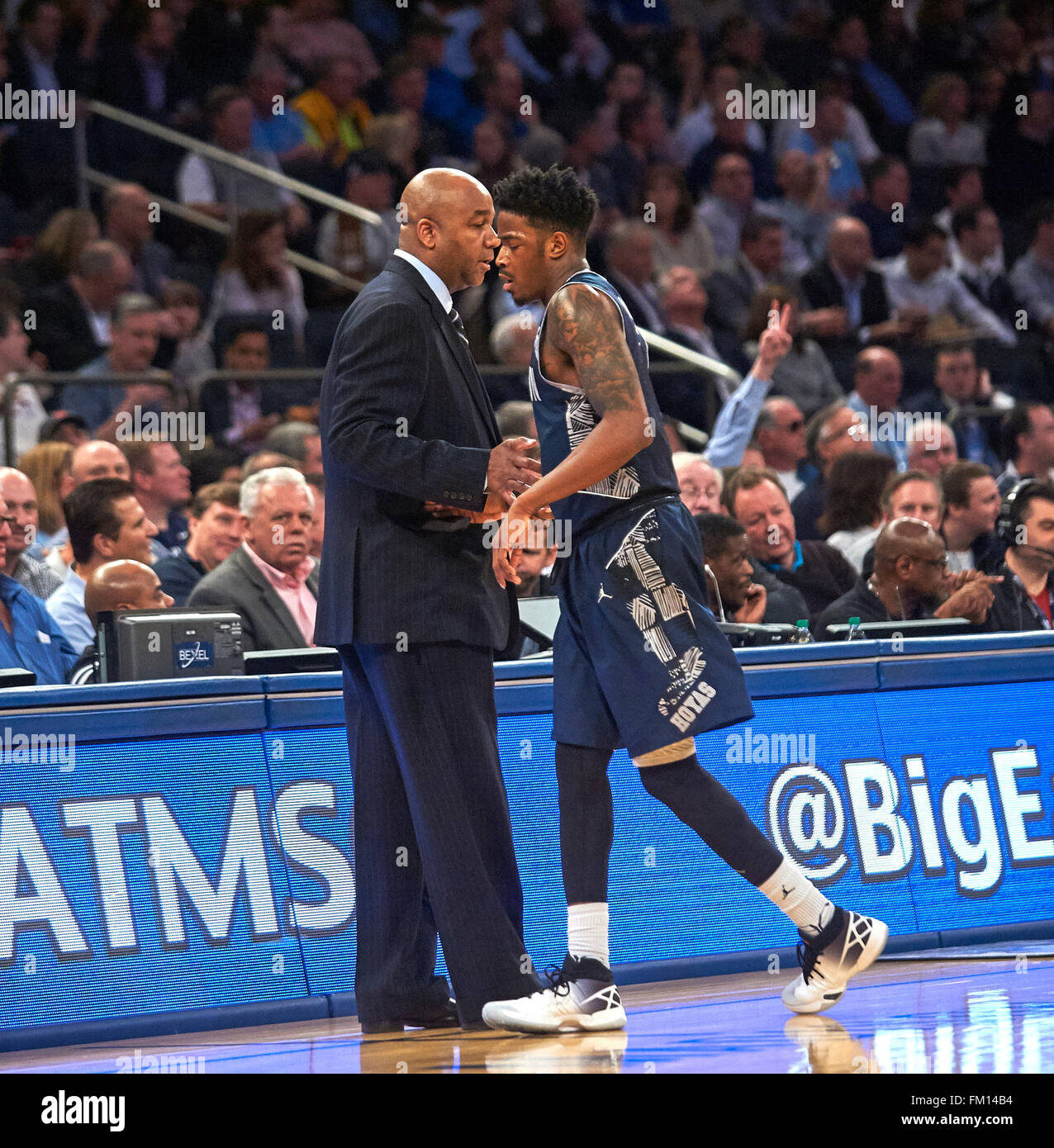 New York, New York, USA. 10th Mar, 2016. Georgetown's head coach John ...