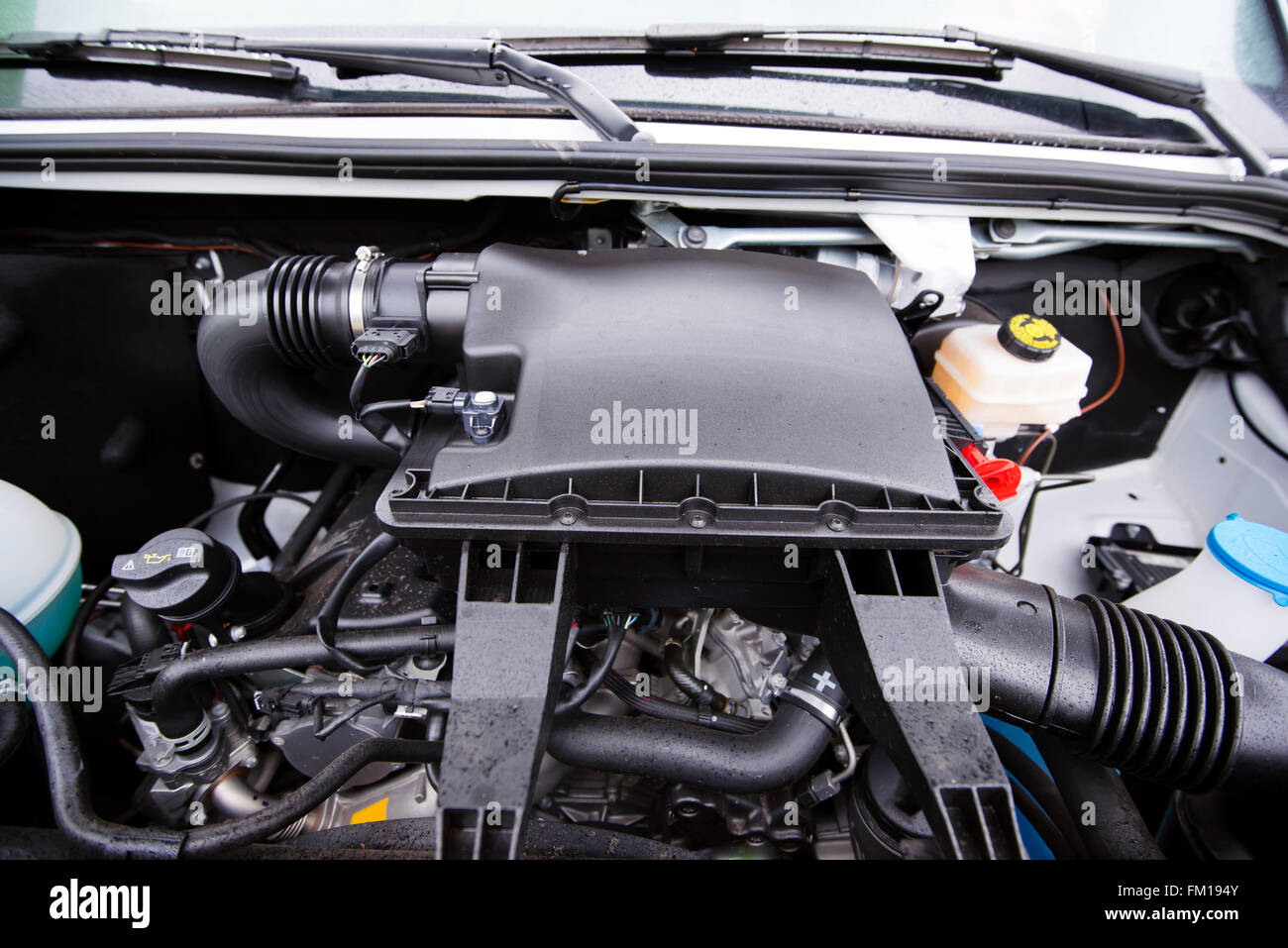 Compact powerful and economical diesel engine under the hood of a cargo ...