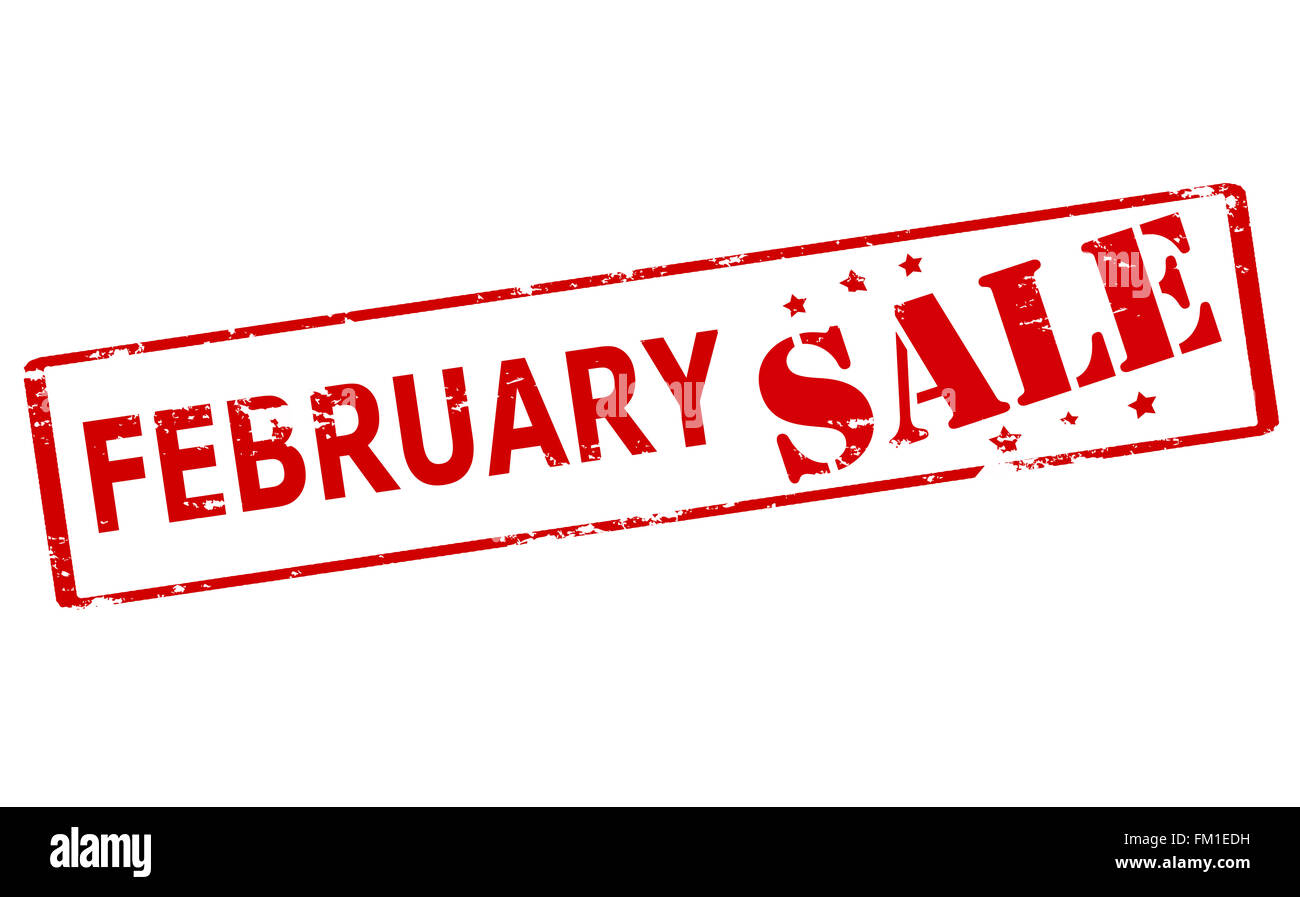 Rubber stamp with text february sale inside, vector illustration Stock ...