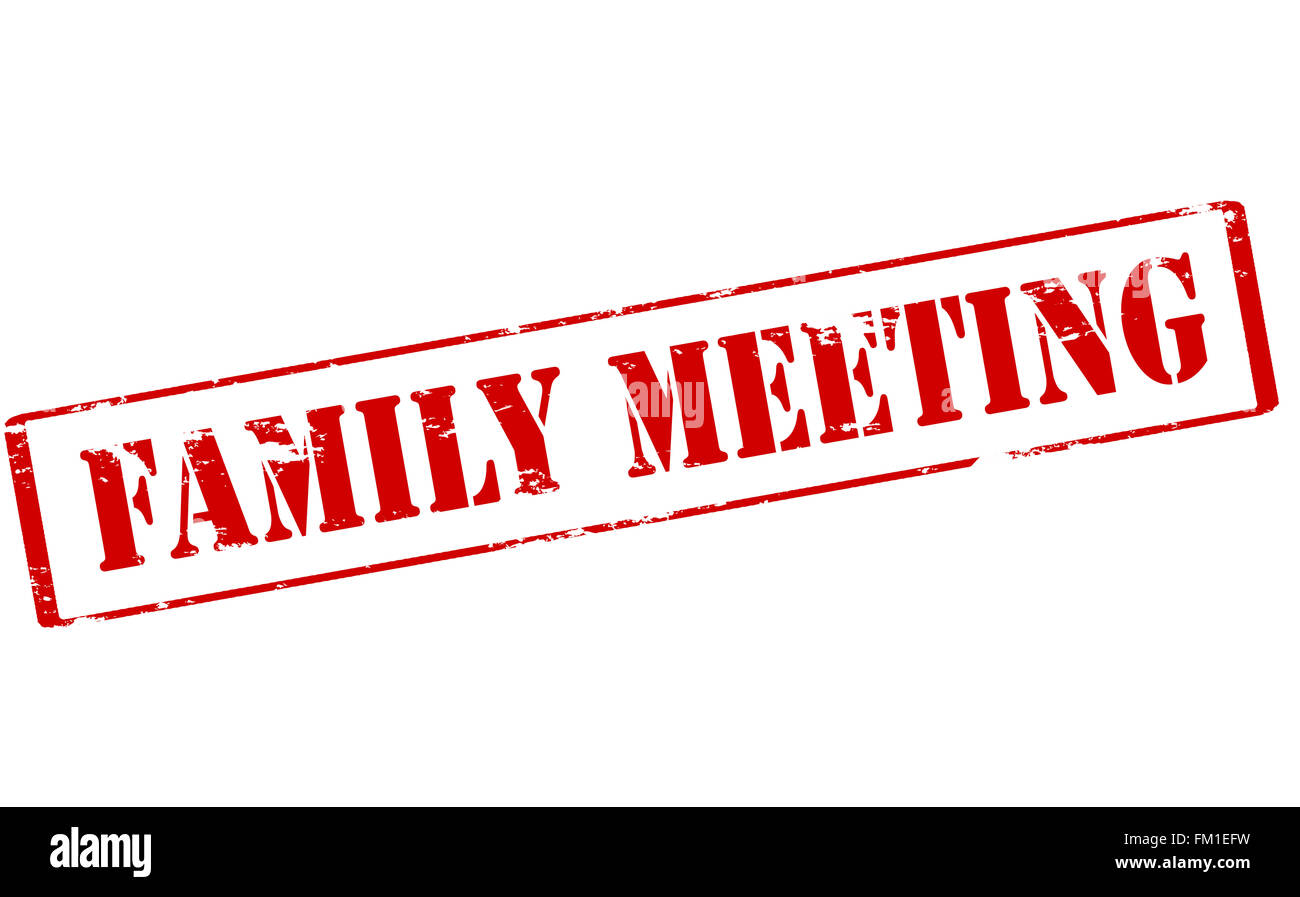 Rubber stamp with text family meeting inside, vector illustration Stock ...
