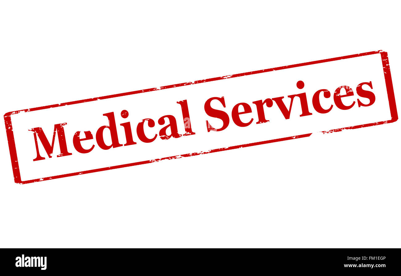 Rubber stamp with text medical services inside, vector illustration ...
