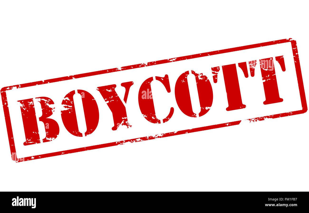 Rubber stamp with word boycott inside, vector illustration Stock Photo ...
