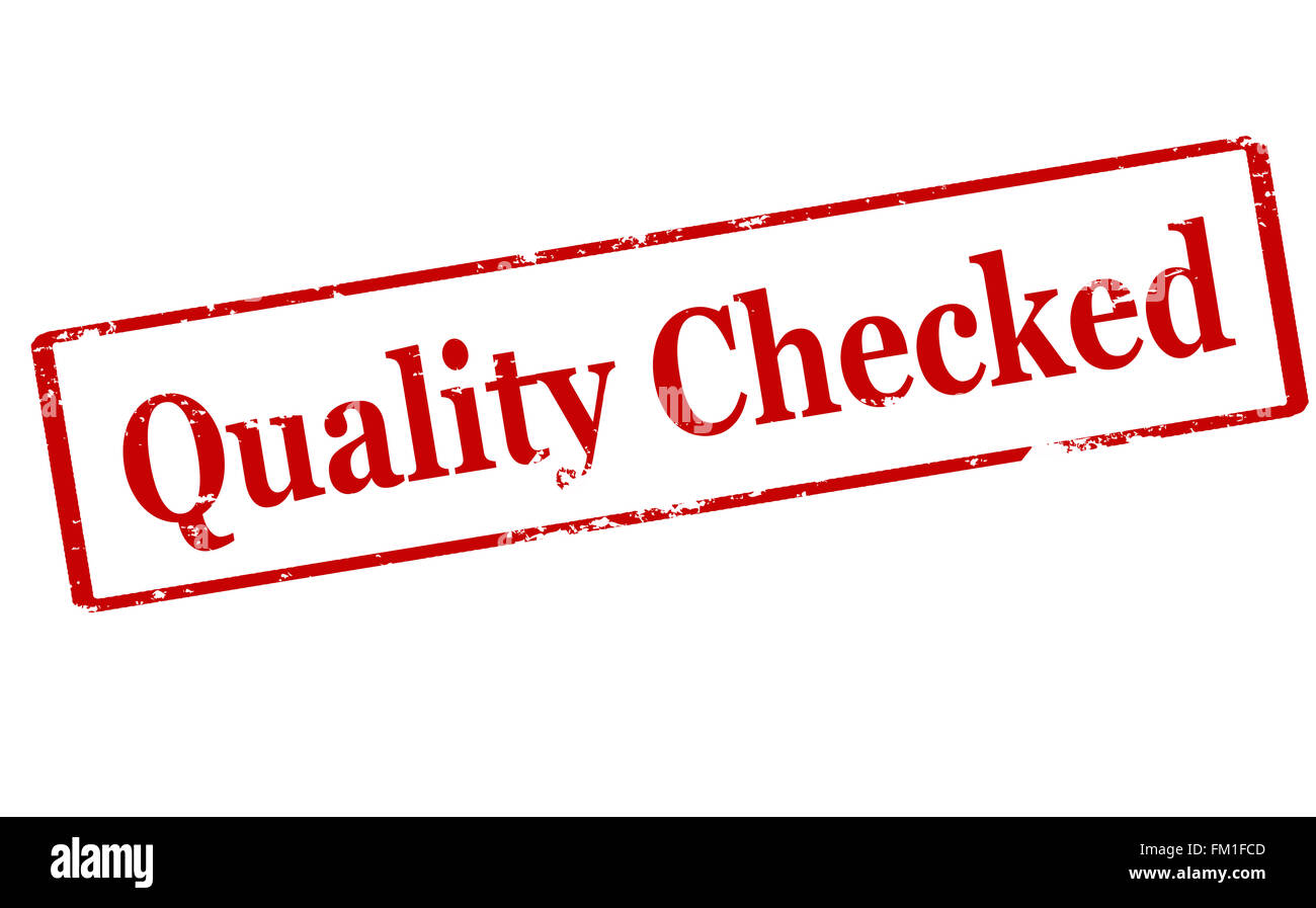 Rubber stamp with text quality checked inside, vector illustration ...