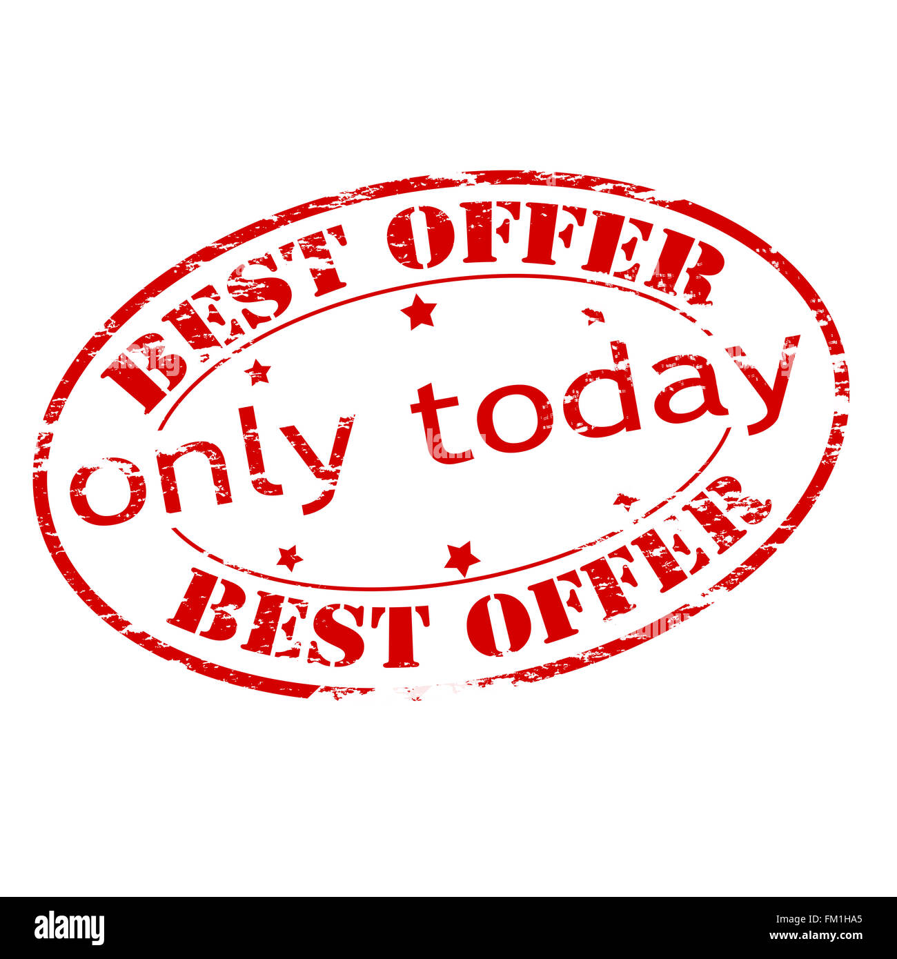 Rubber stamp with text best offer only today inside, vector ...