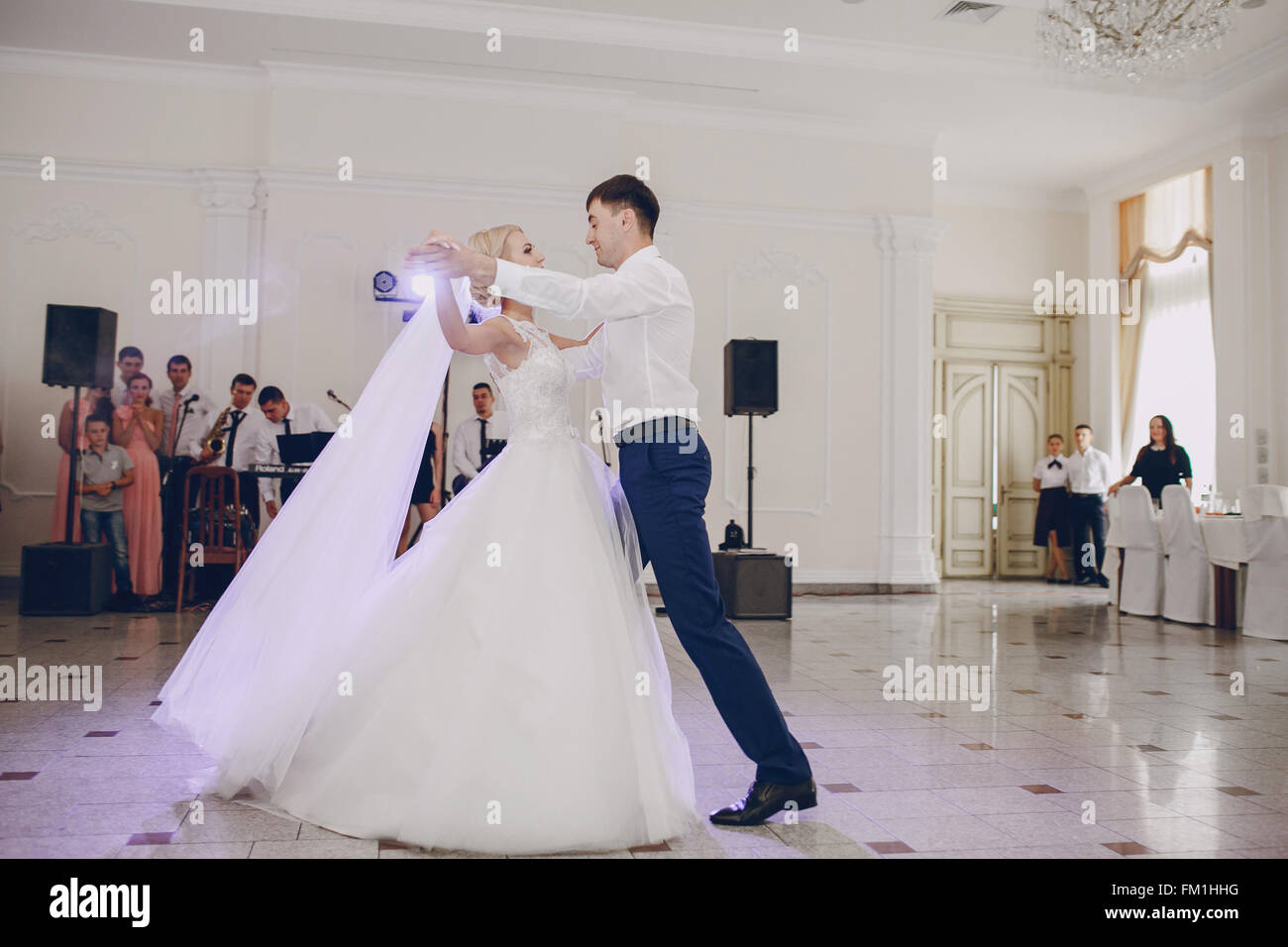First wedding dance Stock Photo - Alamy