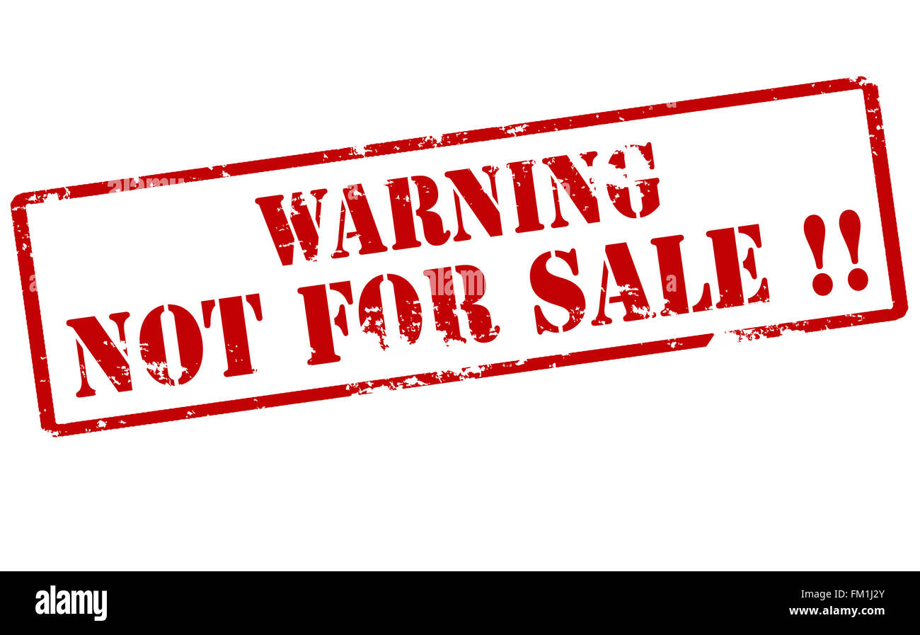 Rubber stamp with text warning not for sale inside, vector illustration ...