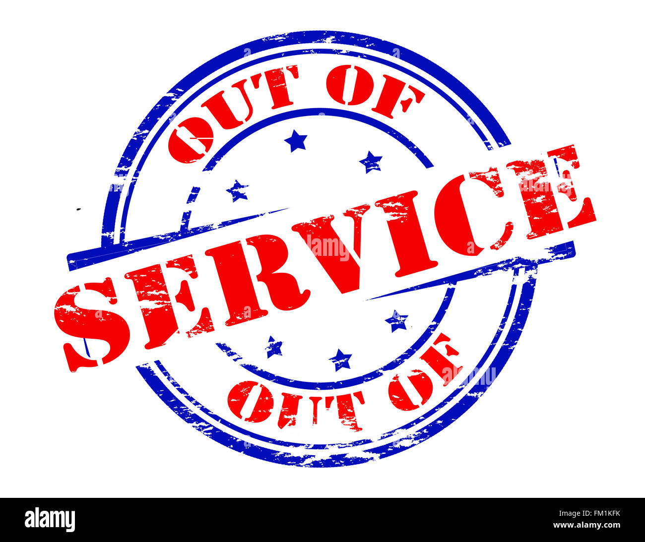 Rubber stamp with text out of service inside, vector illustration Stock ...